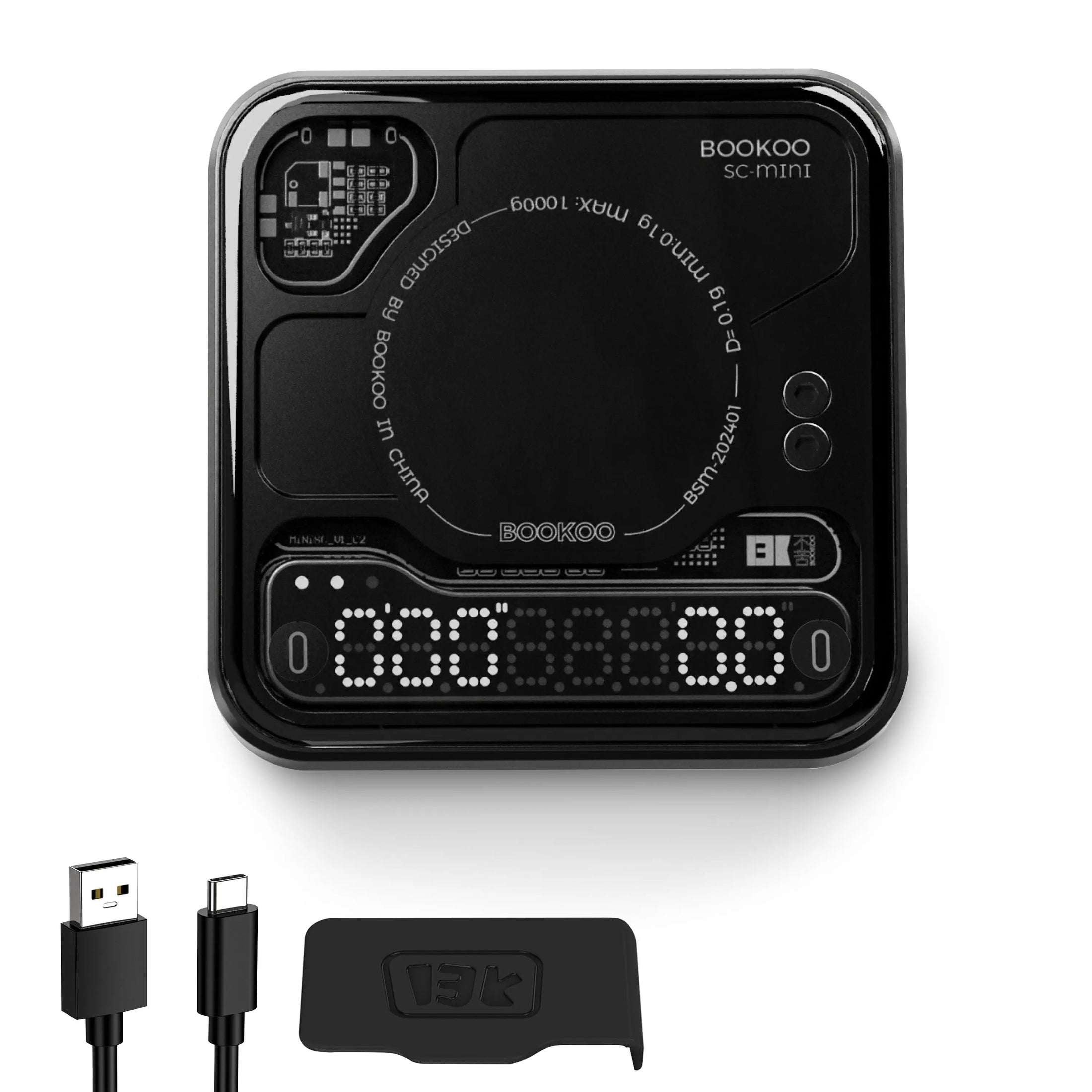 BOOKOO Themis mini bluetooth coffee scale black 0.1g with digital timer ...